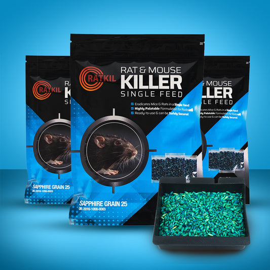 Ratkil Rat & Mouse Killer Poison Grain (18 x25g) Strongest Maximum Str