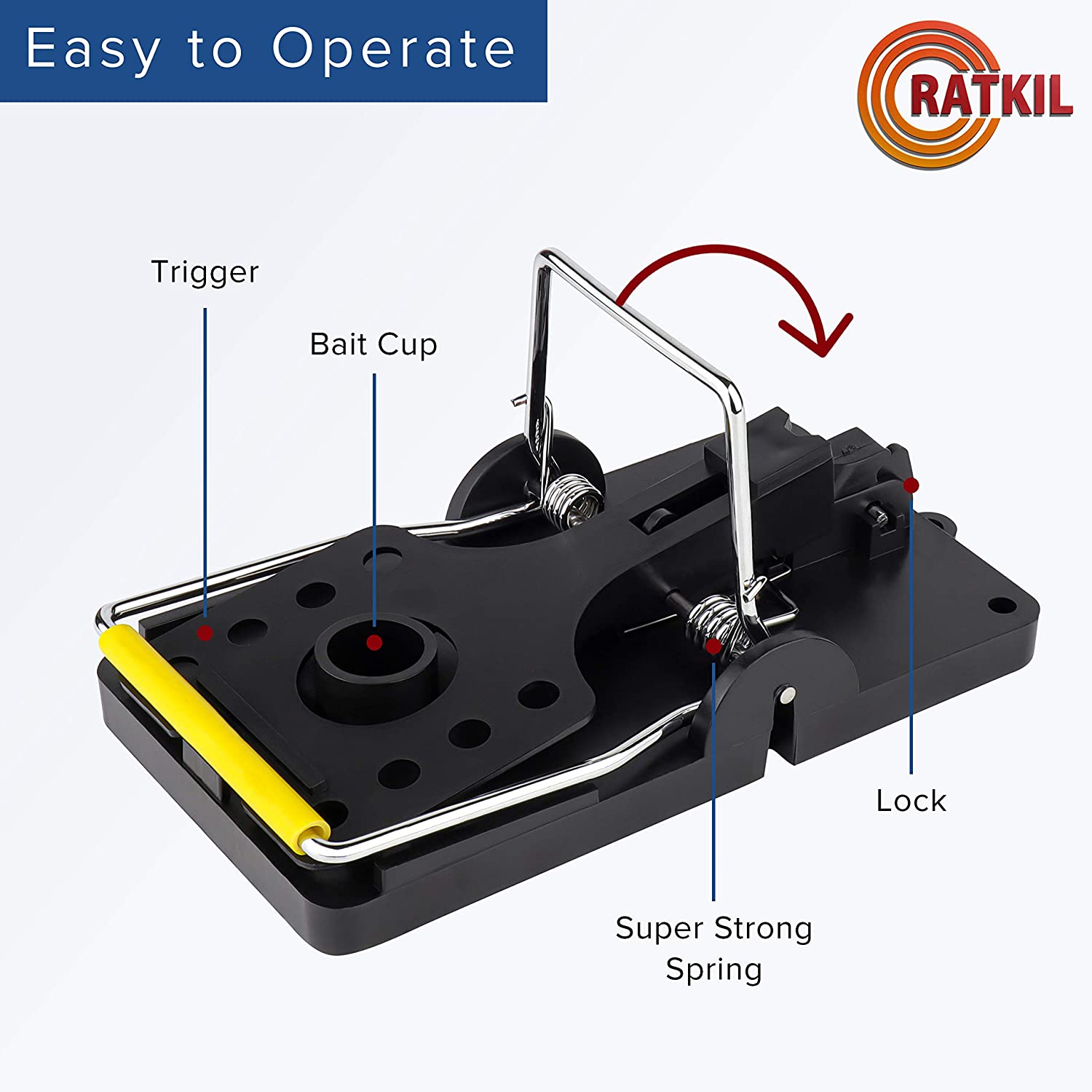 Rat Poisoning YANGUN Rat Traps, 2 Pack Rat Traps That Kill Instantly ...